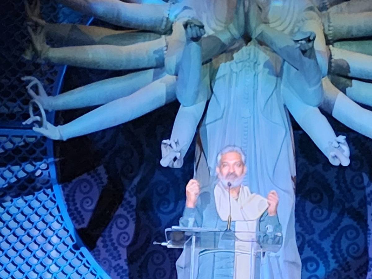 Rajamouli receives the Best Director award from NYFCC