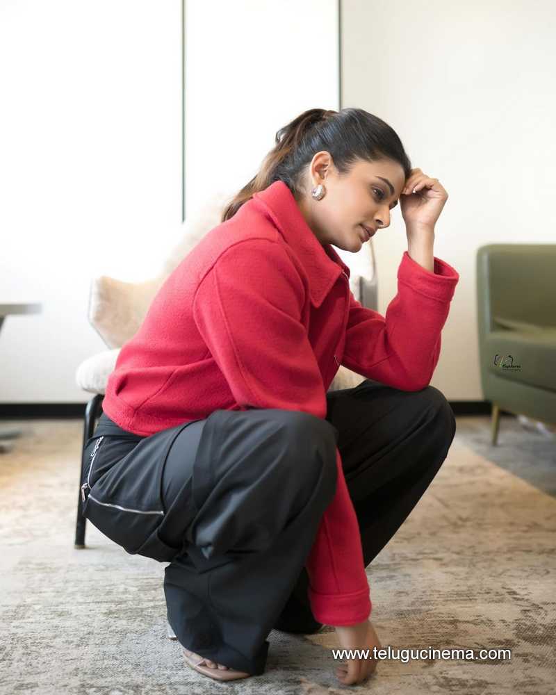 Priyamani in a red jacket | Telugu Cinema