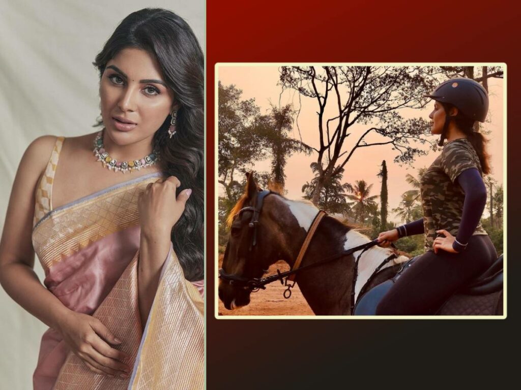 Samyuktha learns horse riding for a film | Telugu Cinema Samyuktha learns horse riding for a film | Telugu Cinema