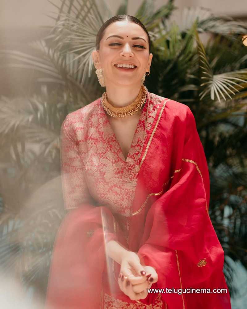 Hansika in a traditional style