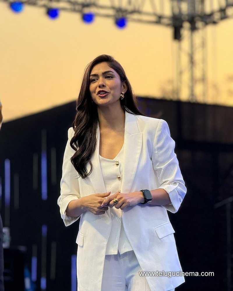 Mrunal Thakur in a white suit | Telugu Cinema