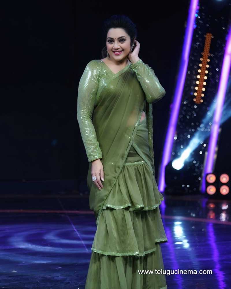 Meena in a green Saree | Telugu Cinema