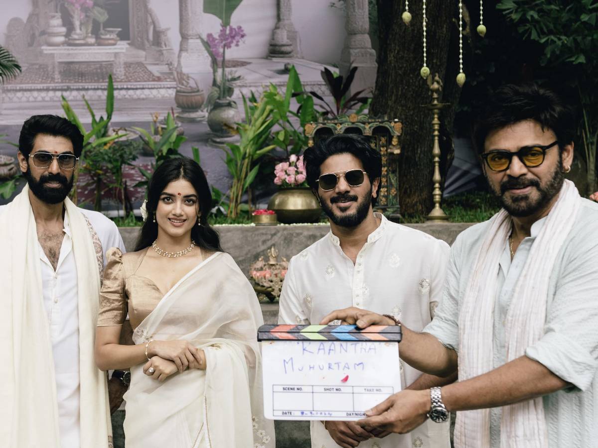 Dulquer Salmaan and Bhagyashri begin the ‘Kaantha’