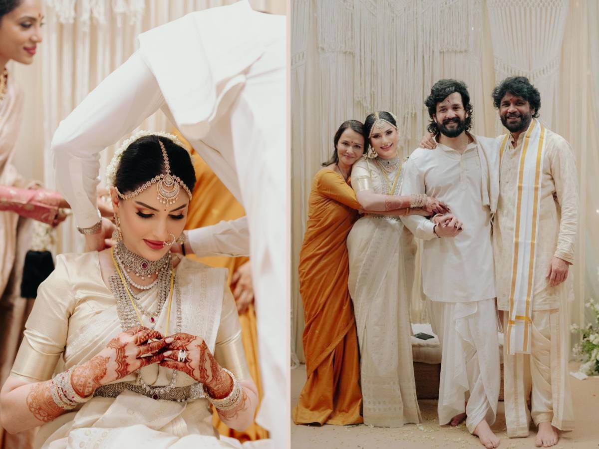 Nagarjuna shares pictures from son Akhil’s wedding with Zainab